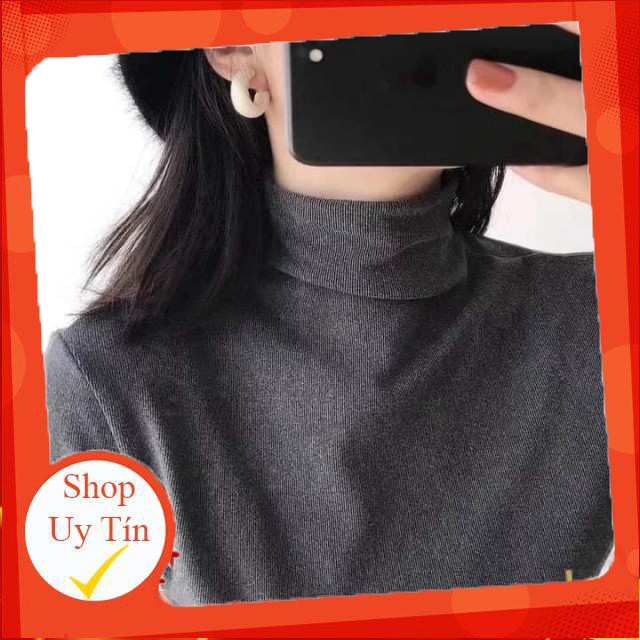 shop xin giới thiệu sản phẩm áo len cổ lọ giữ nhiệt kèm túi zip phổ thông màu H001 | Shopee Việt Nam