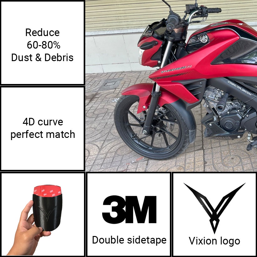 Chắn bùn nối vè (dè) trước Yamaha Vixion R (Fz155) front extended ...