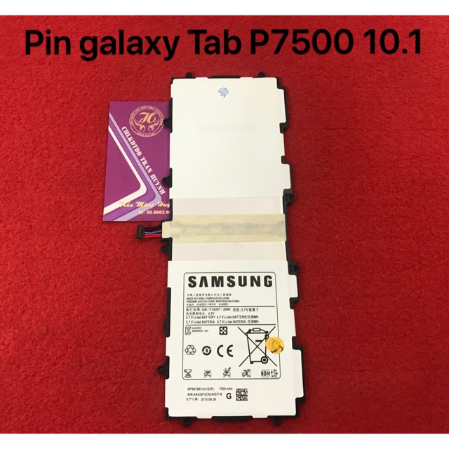 Pin galaxy Tab P7500 10.1 zin(dùng chung P5100-P5200-P5210-P5213-P5220 ...