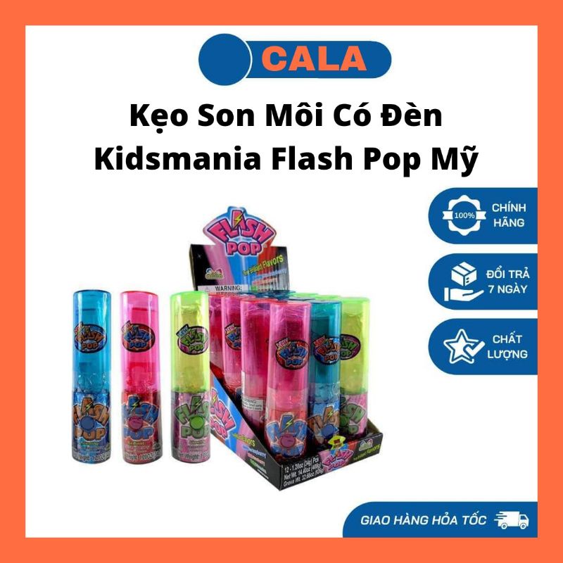 Kẹo son môi có đèn Kidsmania Flash Pop 34gr | Shopee Việt Nam