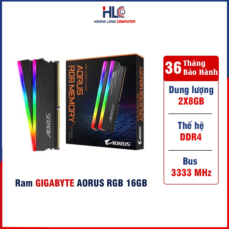 Ram GIGABYTE AORUS RGB Memory - DDR4 16GB (2x8GB) 3333MHz - RAM PC ...