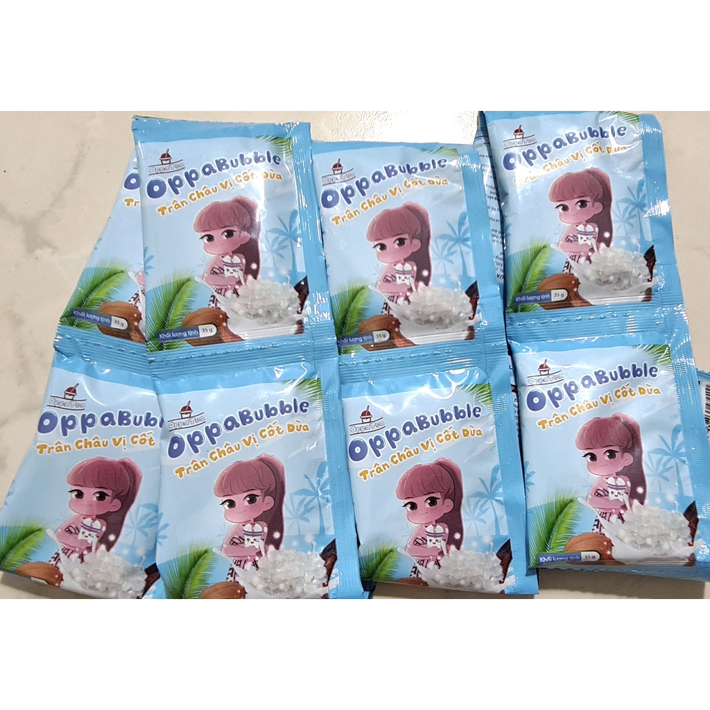 Trân Châu Vị Nước Cốt Dừa Oppa Bubble Ăn Liền 35 gram ( 15 Gói / Dây ...