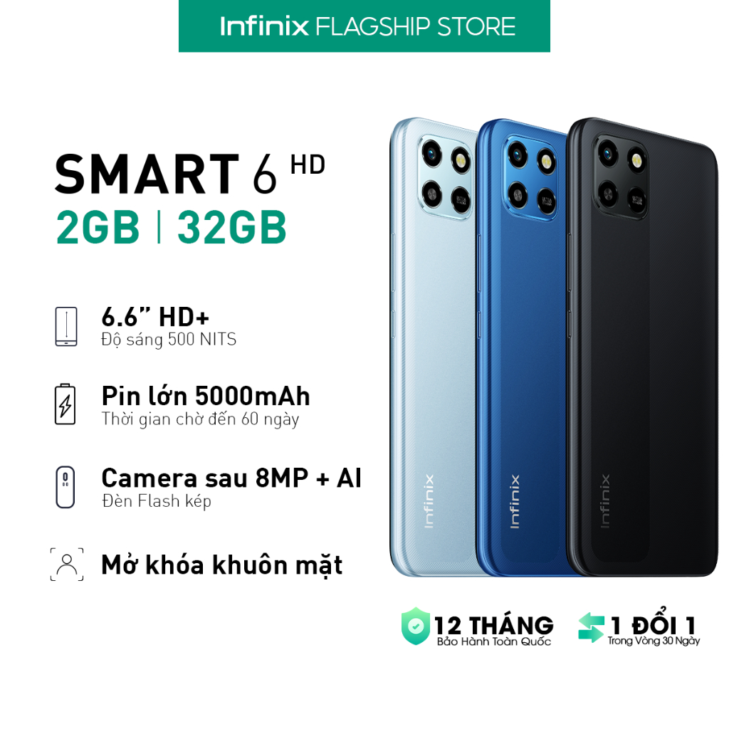 Điện thoại Infinix SMART 6 HD (2GB/32GB) | Shopee Việt Nam