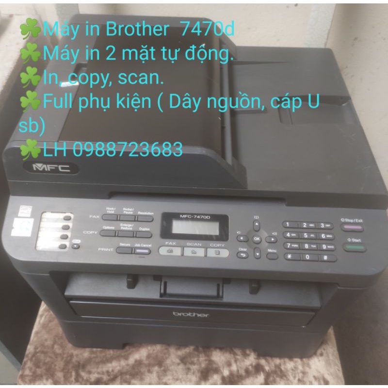 Máy in 2 mặt Brother 7470d cũ | Shopee Việt Nam