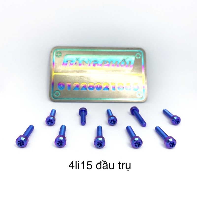 ốc titan gr5 gắn ná chim 4li trụ 4li08 4li15 4li20 4li25 ( titanium ...