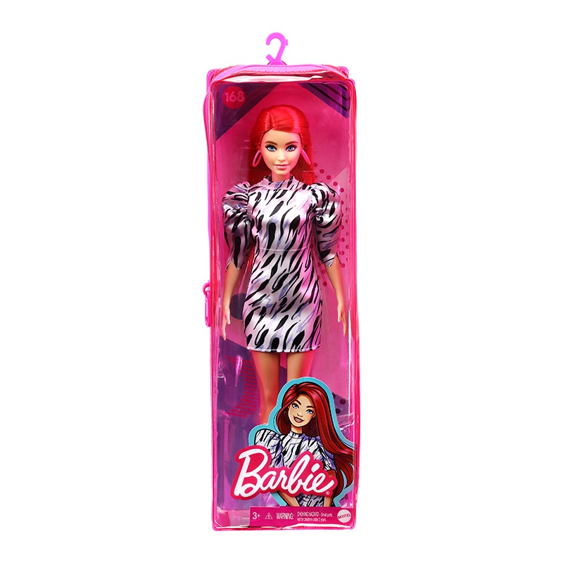Đồ Chơi BARBIE Búp Bê Thời Trang Barbie - Red Hair, Printed Dress ...