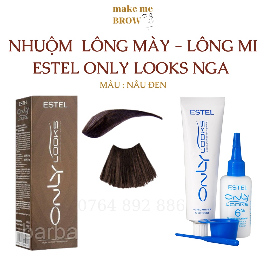 NÂU ĐEN - Nhuộm lông mày lông mi ESTEL Only Looks Nga hiệu ứng makeup 80ml - makemeBrow | Shopee ...