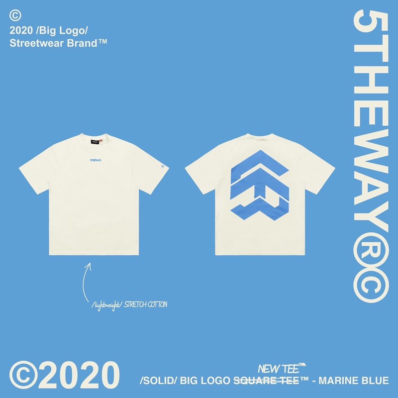 Áo Tay Ngắn 5THEWAY /solid/ BIG LOGO NEW TEE™️ in PRiSTINE | Shopee ...