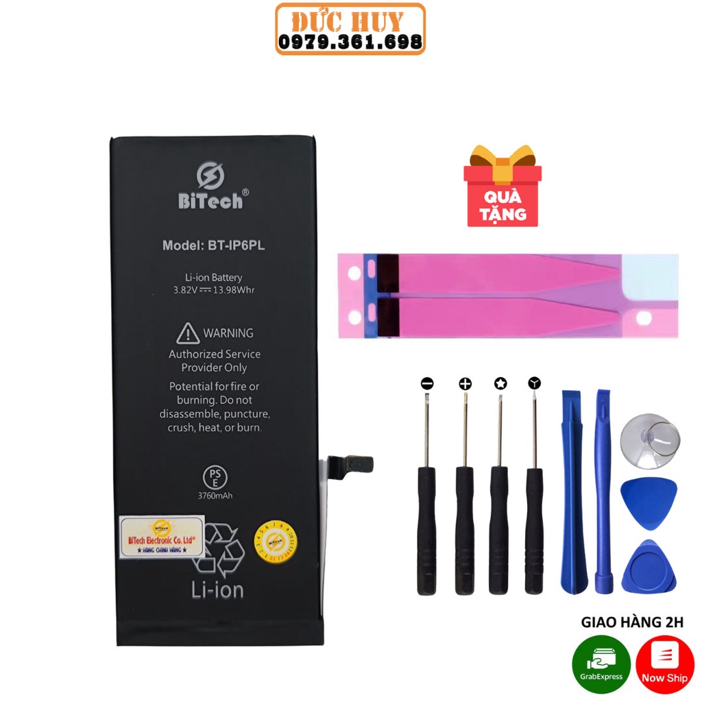 Pin IP6PLUS Dung Lượng Cao BiTech BT-IP6 PLUS ( 3760 mAh ) - Tặng bộ ...