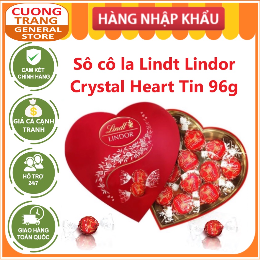 Hộp Socola Lindt Lindor Milk Crystal Heart 30g,96g | Shopee Việt Nam