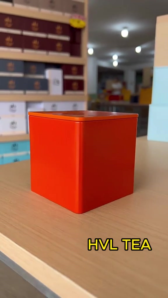 Hộp thiếc đựng trà hình hộp vuông, nhiều màu - HVL TEA | Shopee Việt Nam