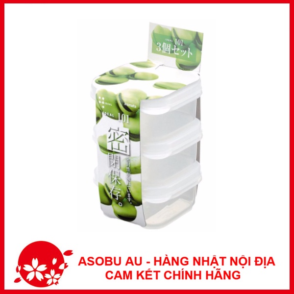 Bộ 3 hộp nhựa chữ nhật 190ml Nội địa Nhật Bản | Shopee Việt Nam