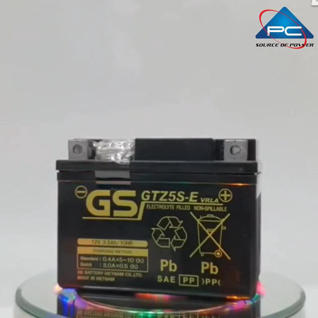 Bình ắc quy GS GTZ5S E 3,5Ah, GTZ5S-H 4AH Wave RS, Nouvo456 ...