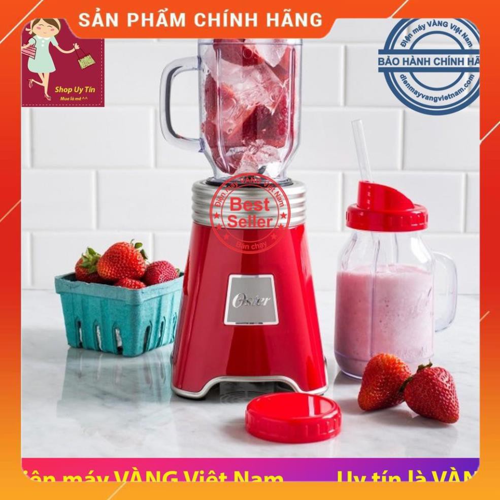 [ELHAB4 giảm tối đa 500K] Máy xay sinh tố OSTER FRESH BLEND AND GO MASON JAR BLENDER (RED ...