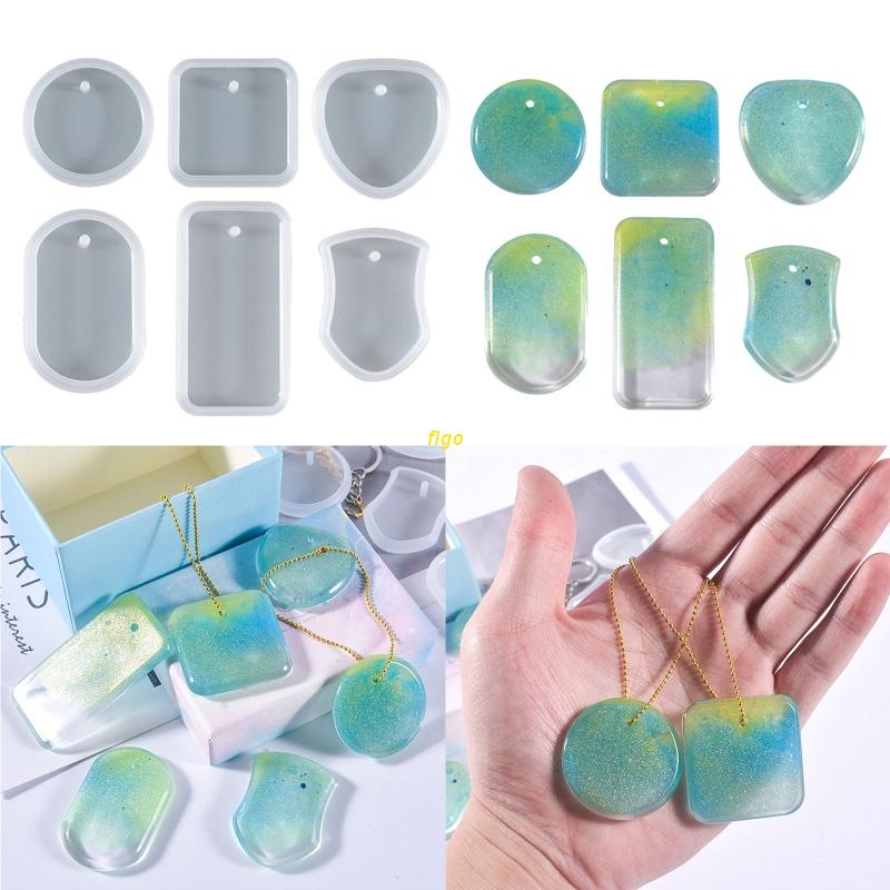 Khuôn Silicone Làm Móc Khóa Resin Epoxy DIY Kiểu Hình Học Bất Đối Xứng ...