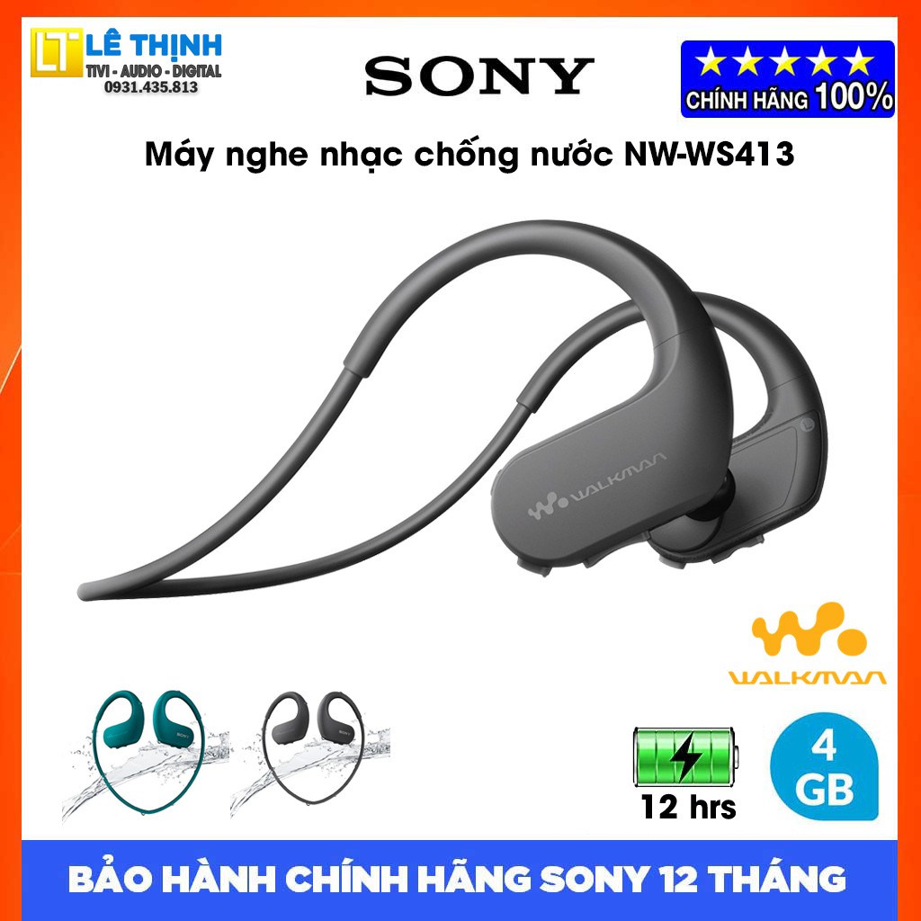 Máy nghe nhạc Sony Walkman NW-WS413 [4GB] (Đen) | Hãng phân phối | Bảo ...