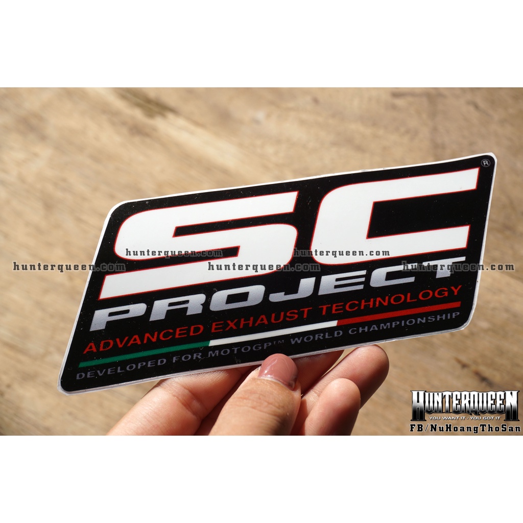 SC Project siêu to [15x6cm]. Decal logo cao cấp không bay màu, dán ...