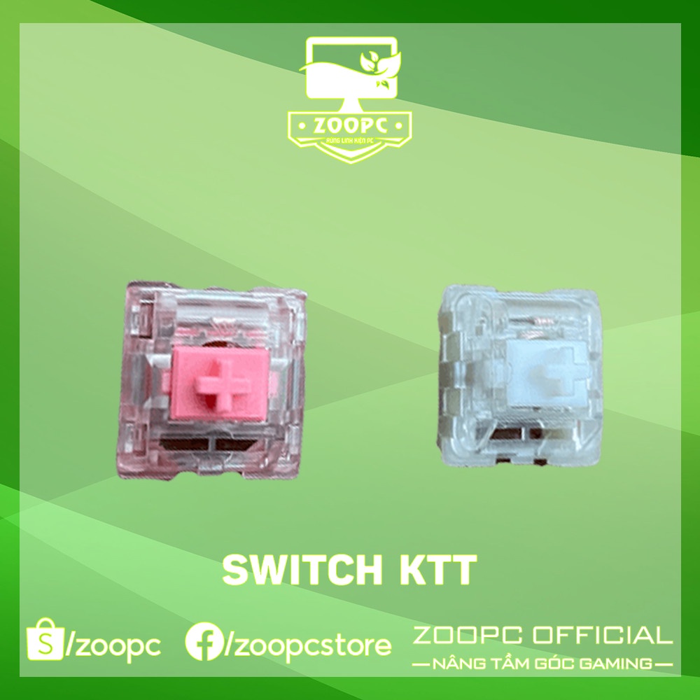 Switch KTT Kang White V2 - KTT Strawberry 5 PIN - Có Hỗ Trợ Lube ...