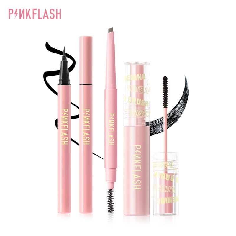 Set Mỹ Phẩm Pinkflash 3 Món Bút Kẻ Mắt Nước Mascara Bút Lông Mày Màu