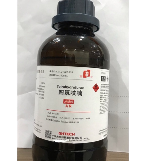 Tetrahydrofuran C4H8O chai 500ml Xylong Trung Quốc thf CAS 109-99-9 | Shopee Việt Nam
