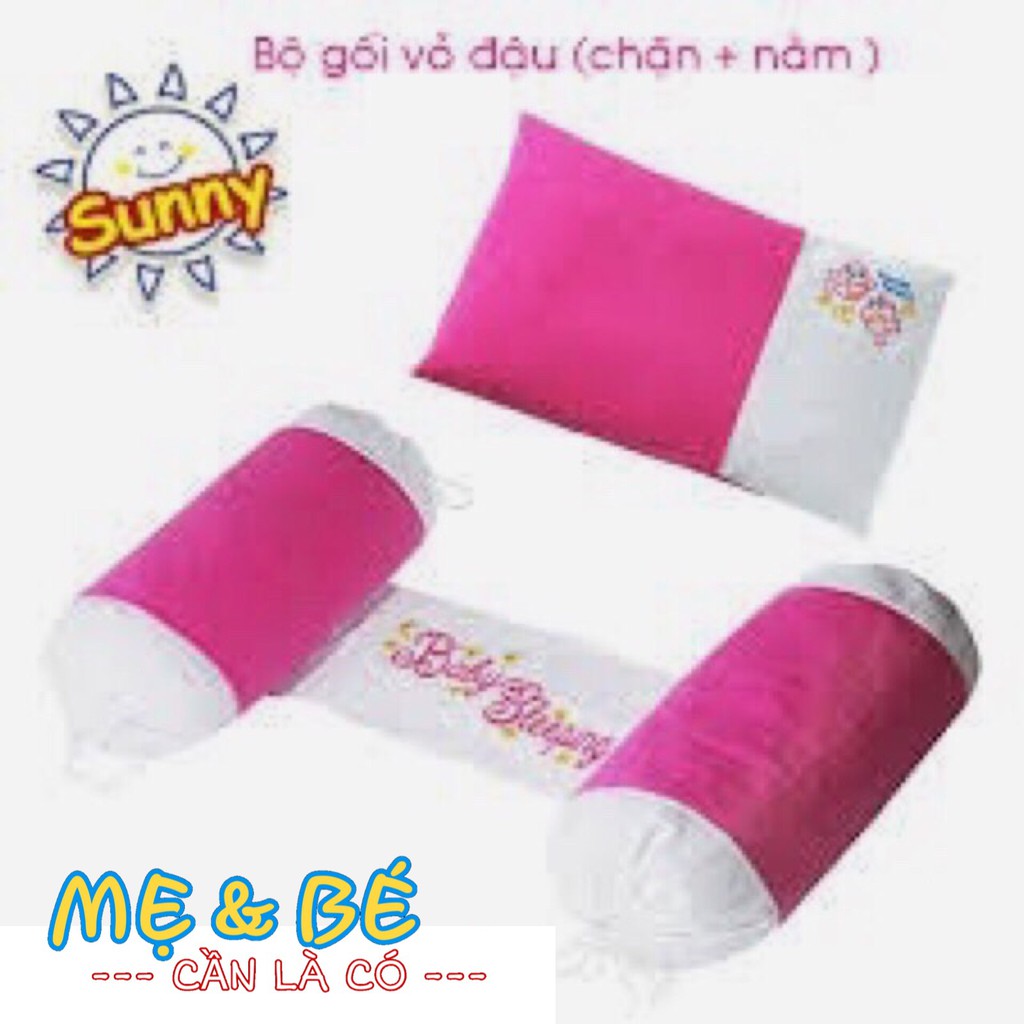 Bộ Gối Nằm Và Gối Chặn Cho Bé Sơ Sinh Vỏ Đậu Xanh ( công ty Sunny ...