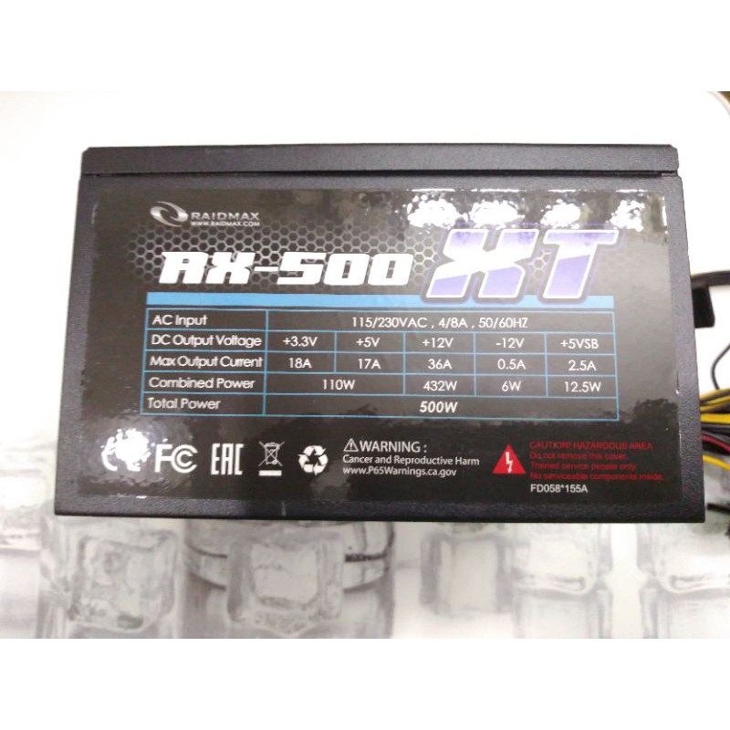 Nguồn PSU 500w Raidmax RX-500 xt single rail còn bh hãng 1 năm | Shopee ...