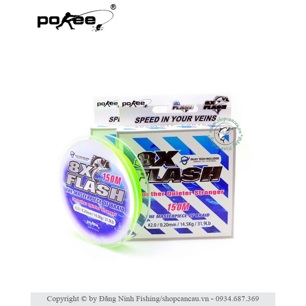 Dây câu PE Pokee Flash x8 | Shopee Việt Nam