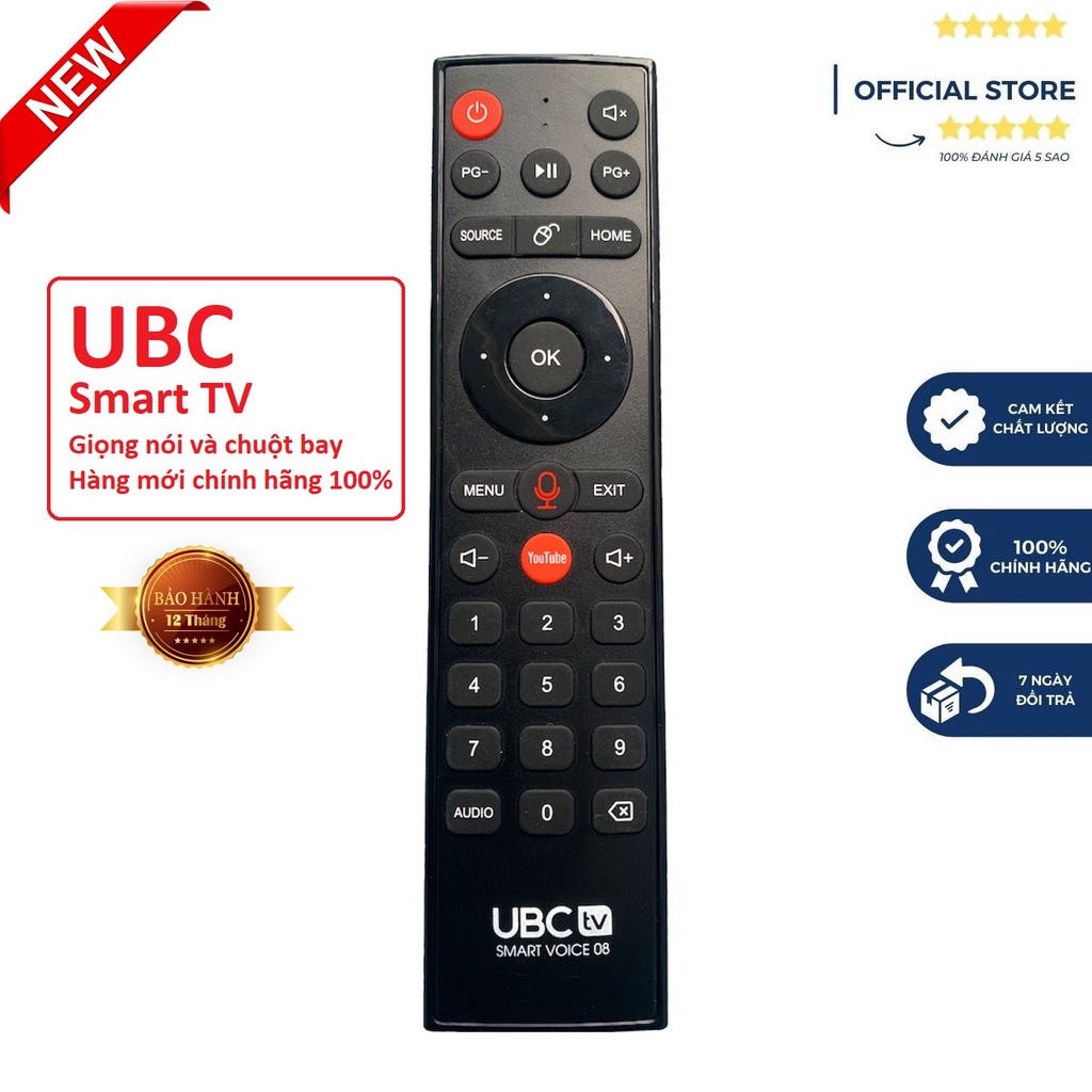 Điều khiển tivi UBC tv Smart giọng nói chinh hãng zin theo TV các dòng ...