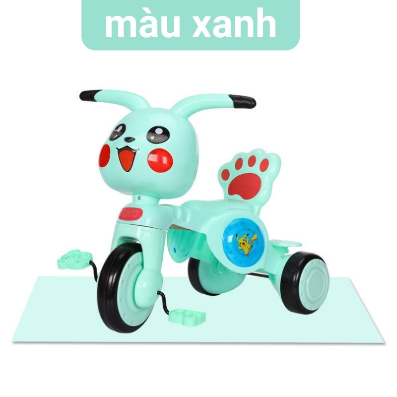 Xe đạp 3 bánh,xe cút kít pikachu- có nhạc và đèn nhựa cao cấp kiểu dáng ...