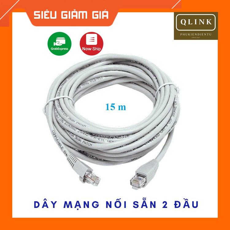 Dây mạng lan bấm sẵn 2 đầu cat5e cat6 10m 15m 20m 25m 30m 40m 50m 60m internet LUVIBA DM10 ...