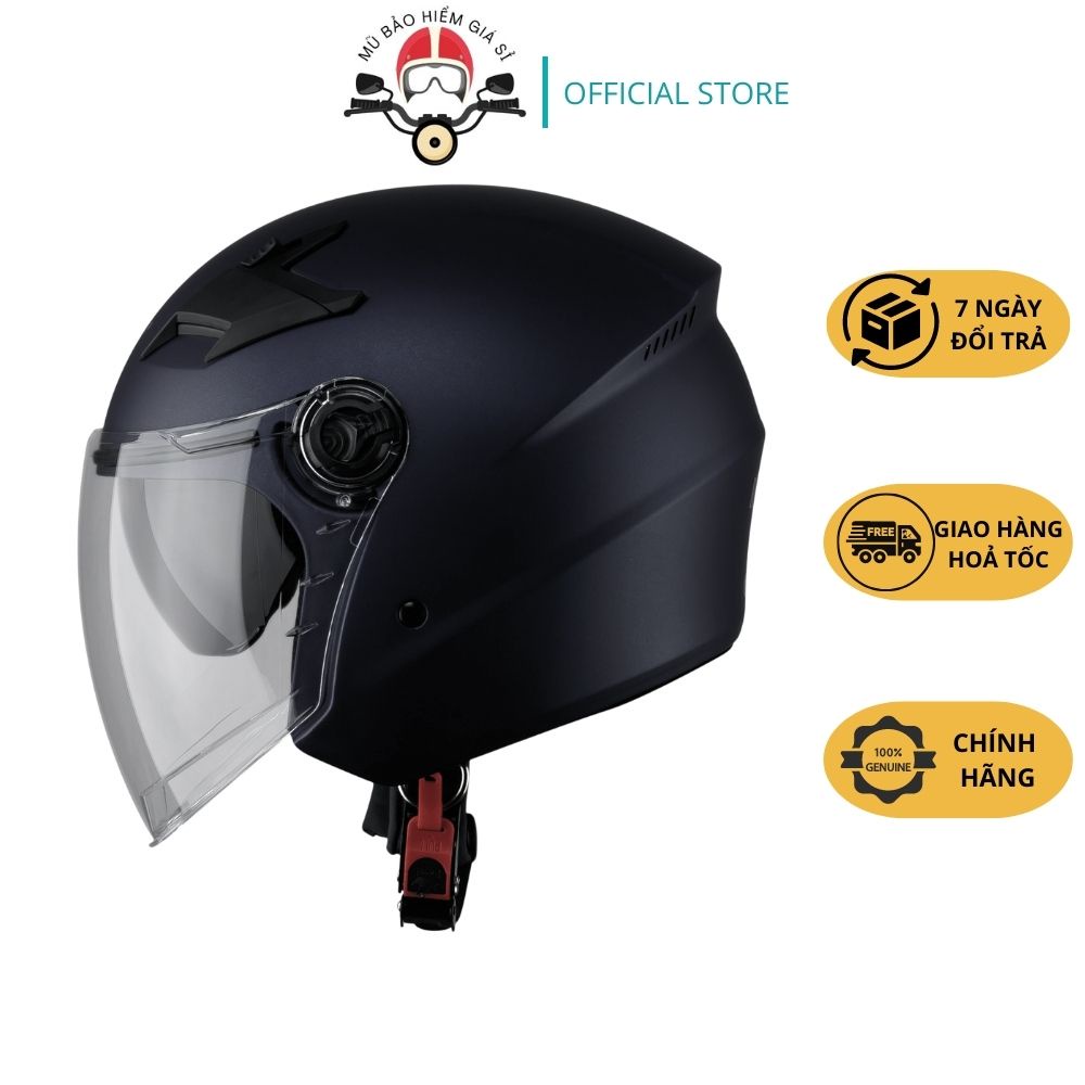 Mũ Bảo Hiểm 3 4 Đầu Royal M268 có 2 kính giúp chống chói nắng chắn mưa ...