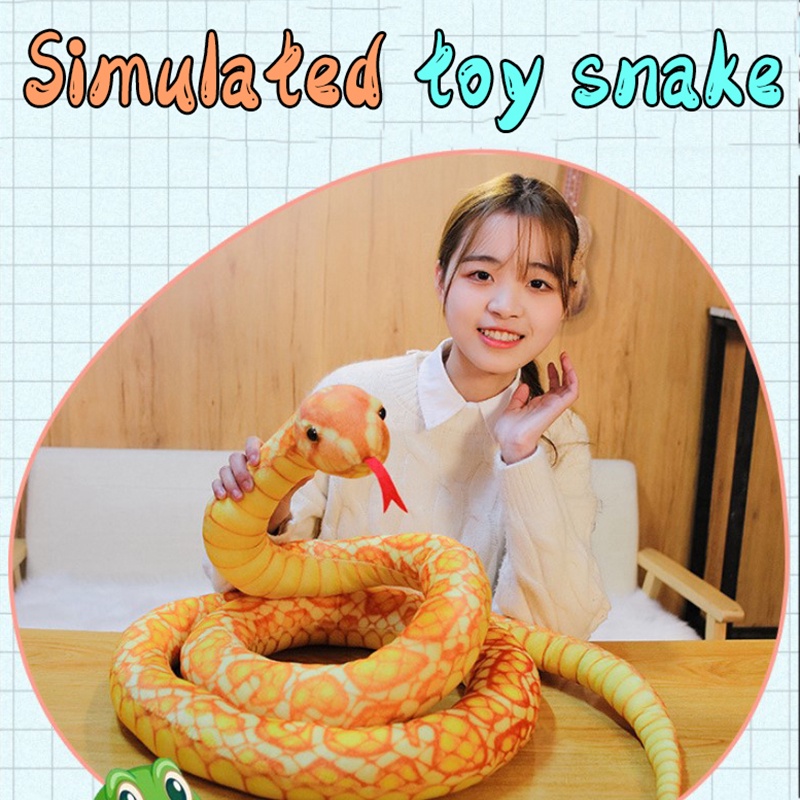 Snake plush toy soft snake whole person spoof scary props oversized ...