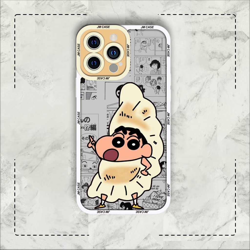 Ốp lưng iphone samsung xiaomi oppo cạnh vuông JM Case Crayon Shin há ...