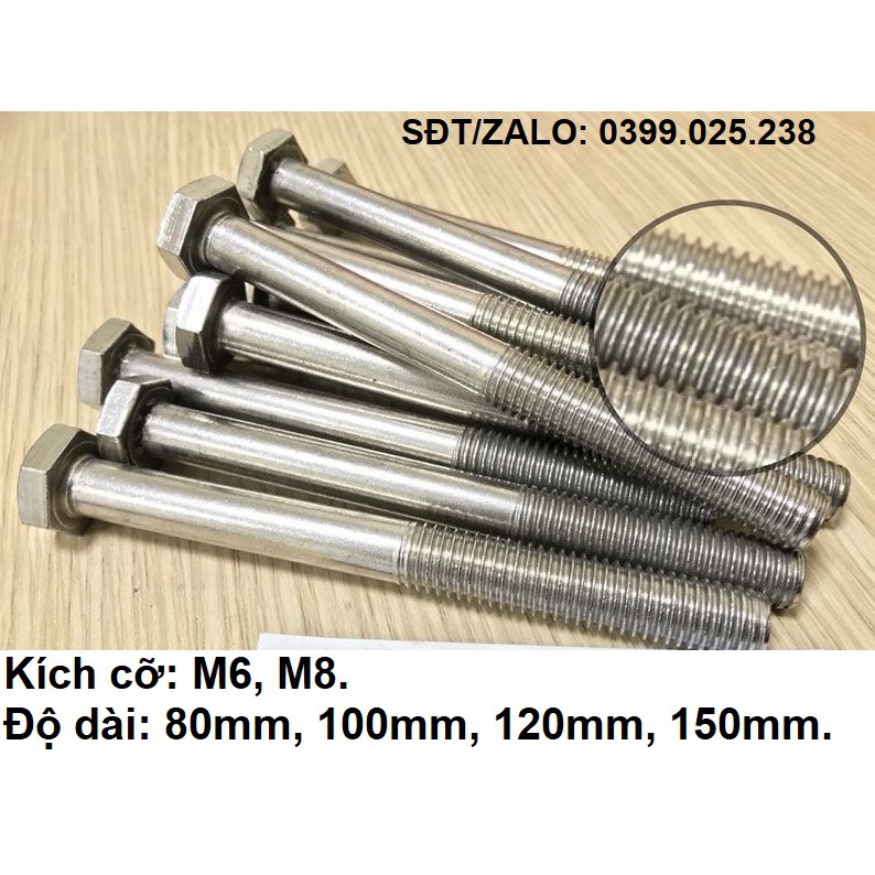 Combo 5 con Bulong M6/M8 lục giác ngoài INOX ĐỘ DÀI 80-150MM | Shopee ...