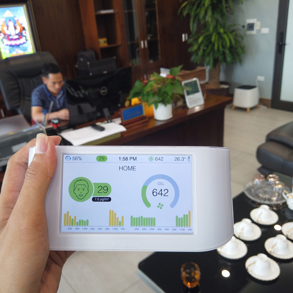 Máy chất lượng không khí, đo nồng độ bụi mịn PM2.5 IQAir AirVisual Pro | Shopee Việt Nam