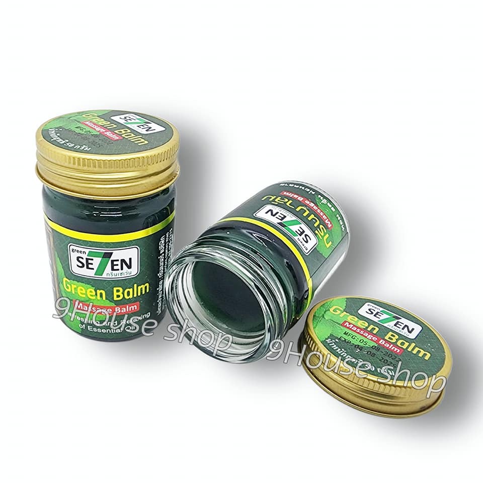 (Lớn 50gram) 01 Hủ Dầu Cù Là Xanh Massage Seven Green Balm Thái Lan ...