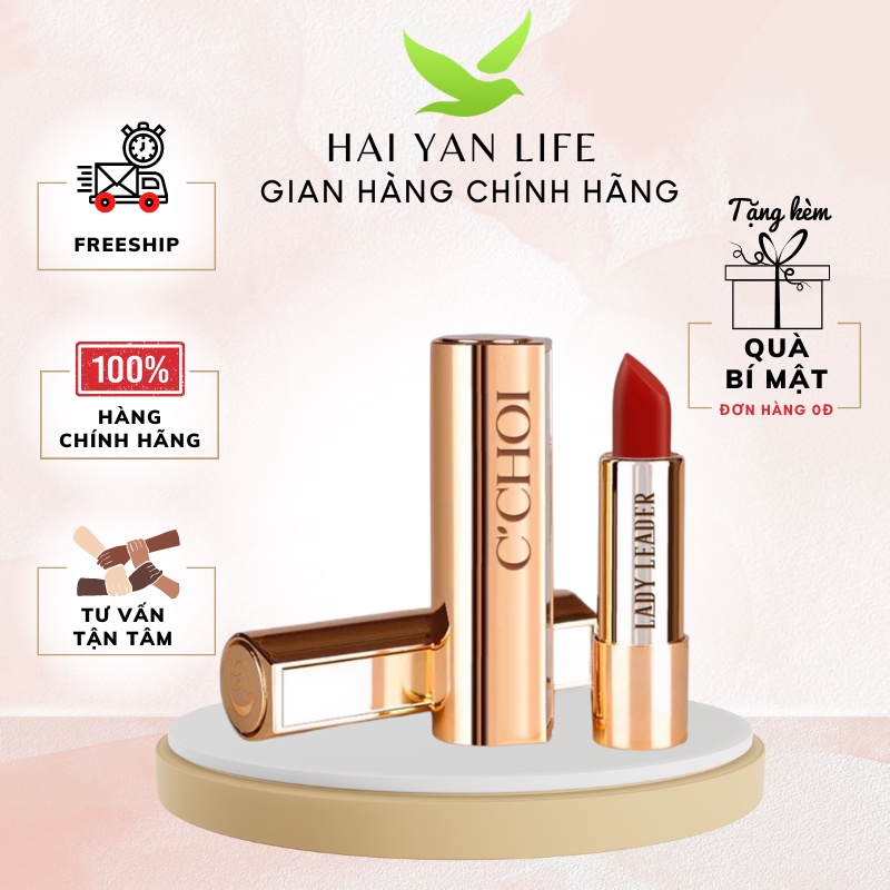 Son sáp cao cấp LADY LEADER C'Choi thiên nhiên thuần chay tông lì gợi ...