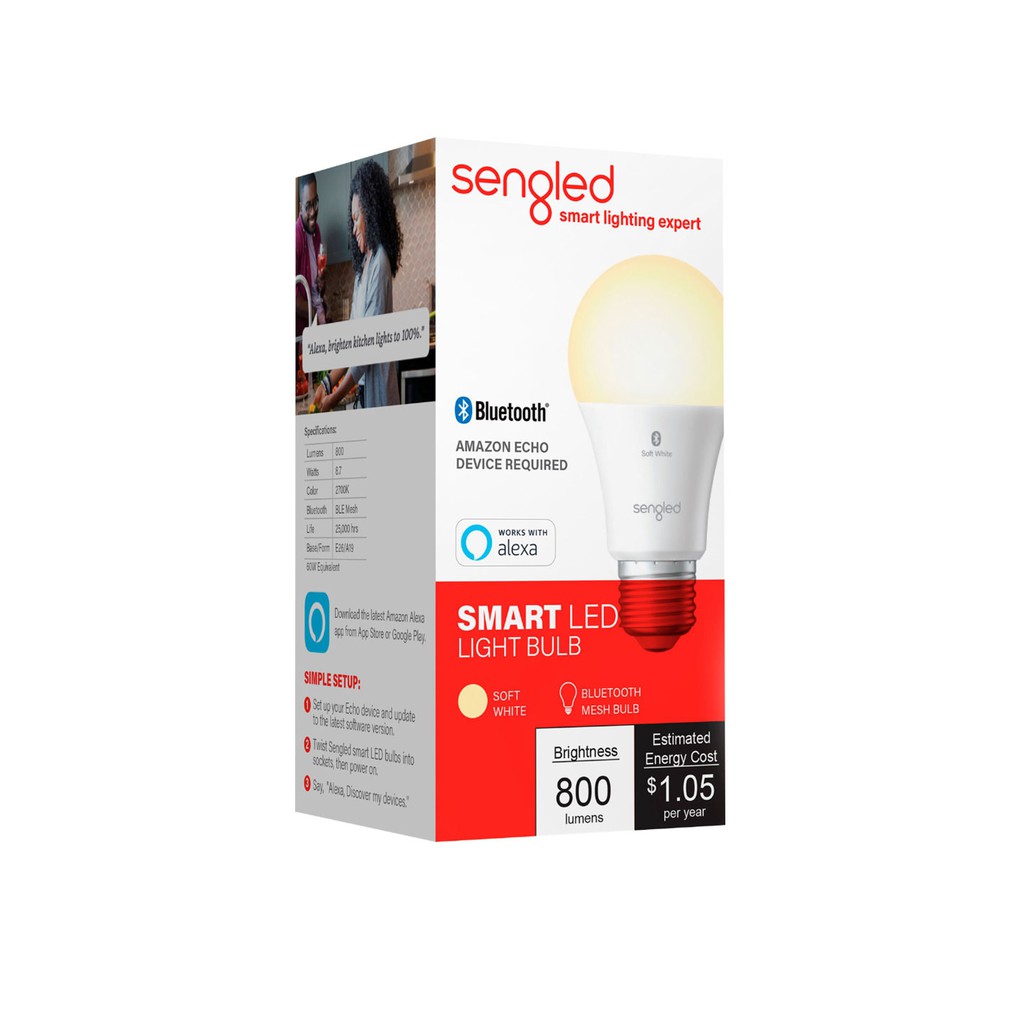 Đèn Thông Minh Sengled Smart Bluetooth MESH LED Soft White A19 Bulb ...