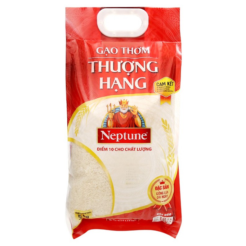 Gạo Thơm Thượng Hạng Nhãn vàng Neptune / ST25 Đặc sản Túi 5KG | Shopee ...