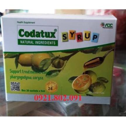 (hộp 30 gói) codatux syrup hỗ trợ ho,long đờm | Shopee Việt Nam