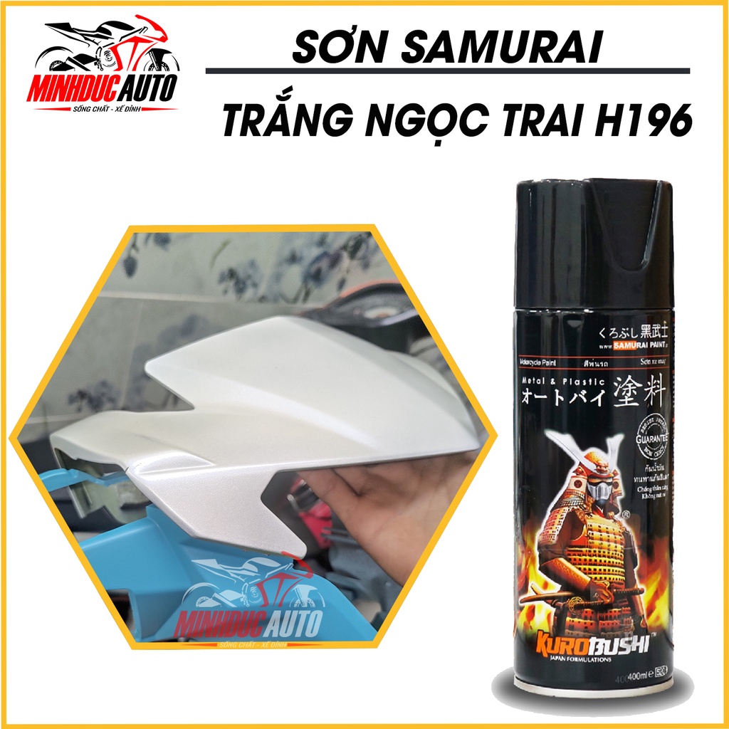 Sơn Samurai trắng ngọc trai H196 cao cấp nhập khẩu Malaysia | Shopee ...