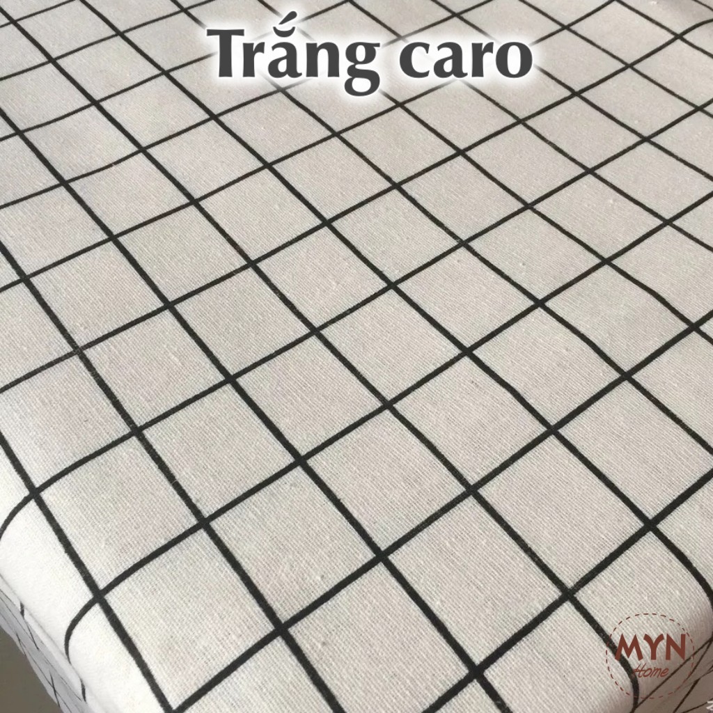 Khăn trải bàn kẻ caro vải bố canvas CHƯA MAY VIỀN, vải phông nền chụp ...