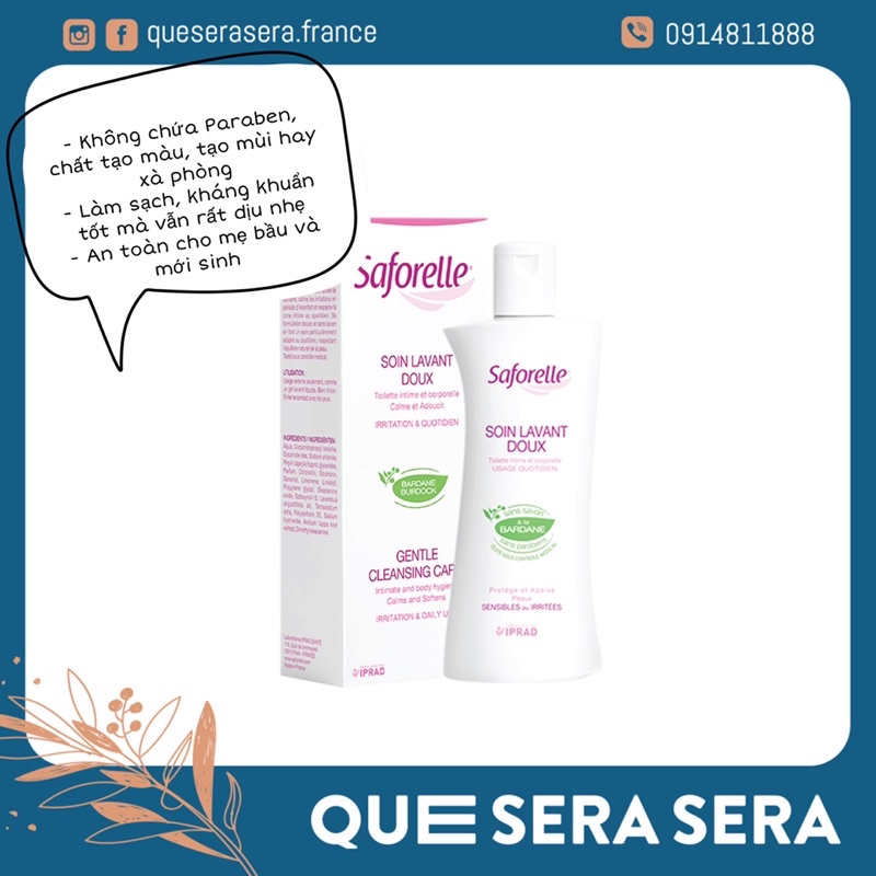 Dung dịch vệ sinh Saforelle Soin Lavant Doux làm sạch nhẹ dịu | Shopee ...