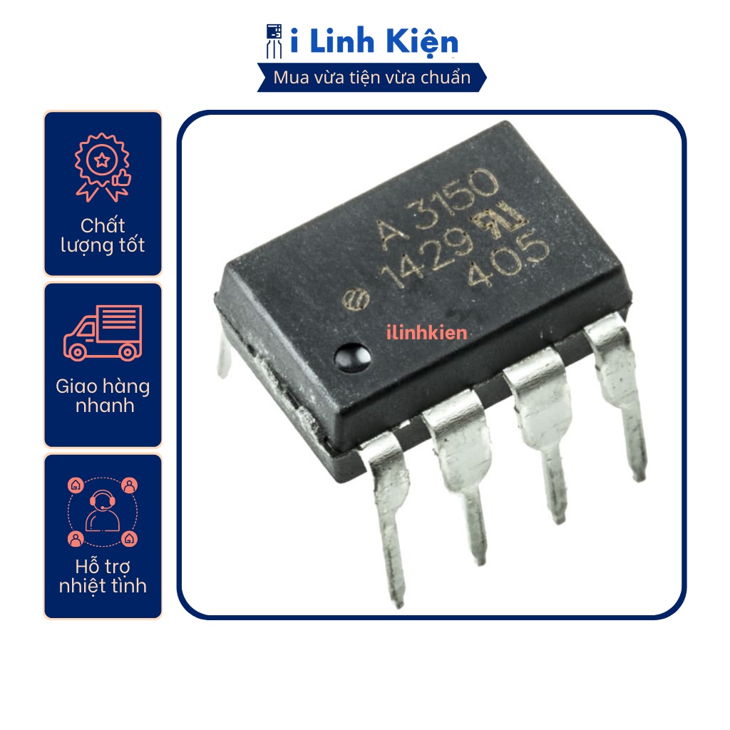 Ic quang A3150 HCPL-3150-500E DIP-8 chính hãng AVAGO | Shopee Việt Nam