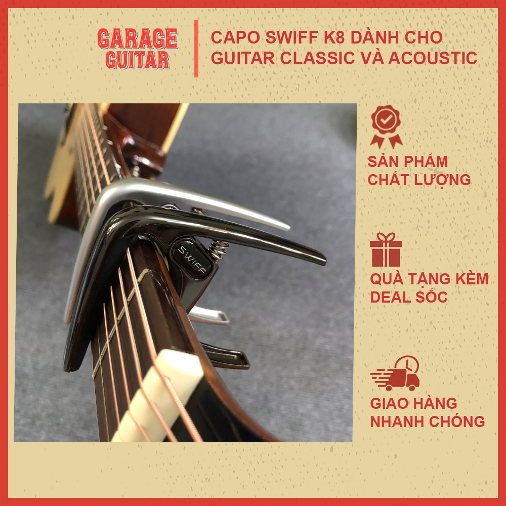 Kẹp capo siêu chắc dùng được đàn guitar classic và acoustic SWIFF cao ...