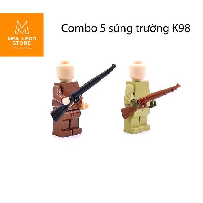 Đồ chơi lắp ráp swat army , mô hình lắp ghép quân sự- Combo 5 súng ...