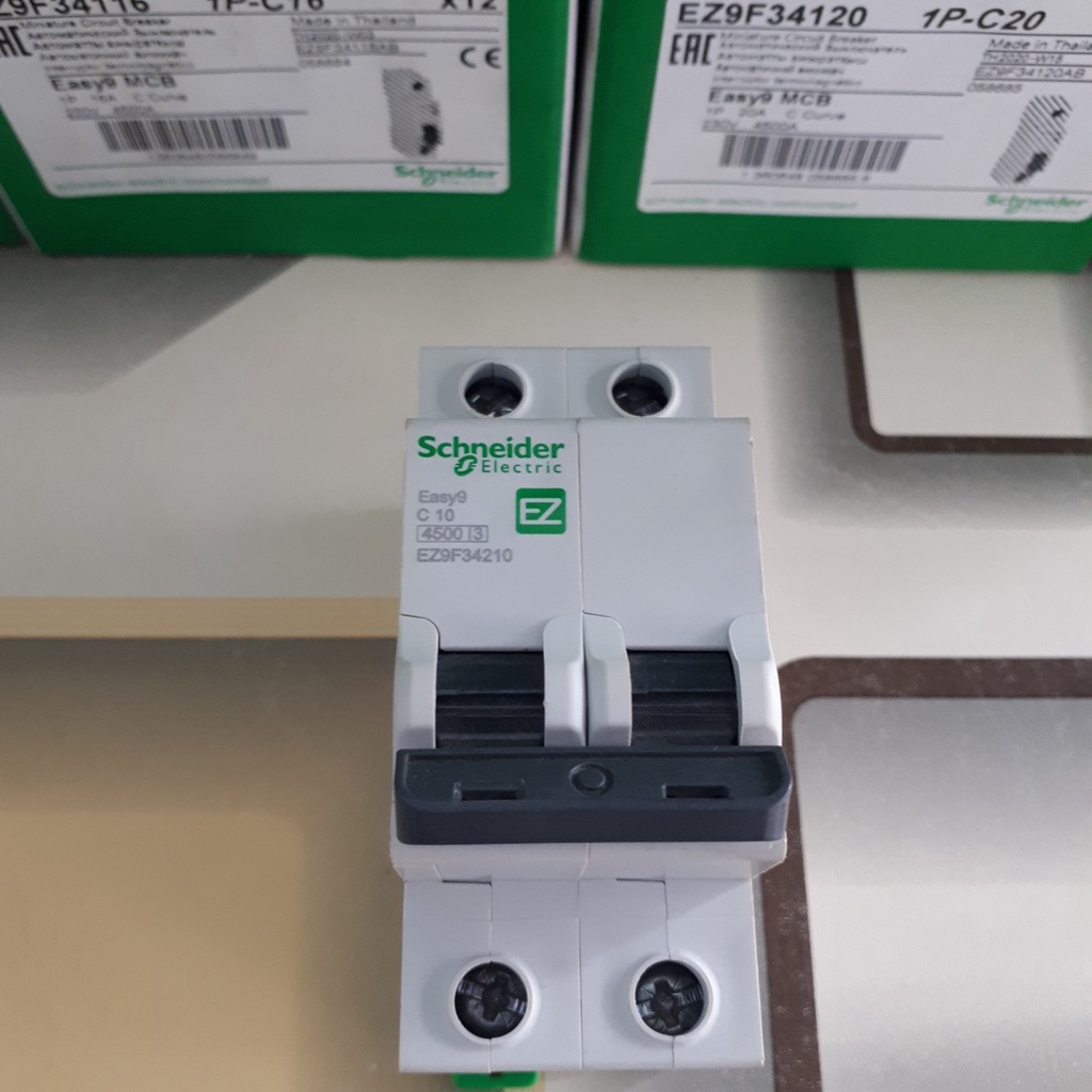 Cầu dao điện, aptomat, MCB gài 2 pha 16A - 20A - 25A - 40A dòng cắt 4.5KA - Schneider | Shopee ...