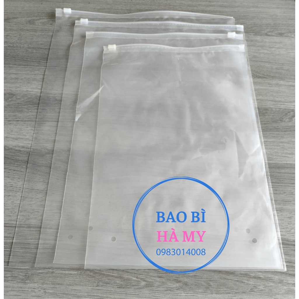 1KG TÚI ZIP KHÓA KÉO, ZIPLOCK, ZIPPER KHÓA KÉO TRẮNG TRONG CÓ 2 LỖ ...