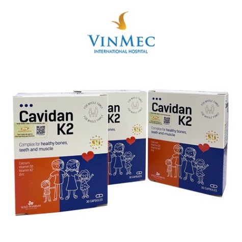 [Vinmec độc quyền] Viên uống bổ sung Canxi Cavidan K2 có chứa vitamin ...