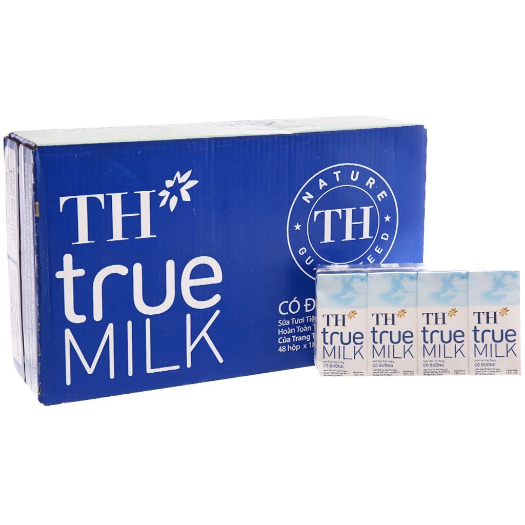 Thùng 48 Hộp Sữa Tươi TH True Milk 180ml | Shopee Việt Nam